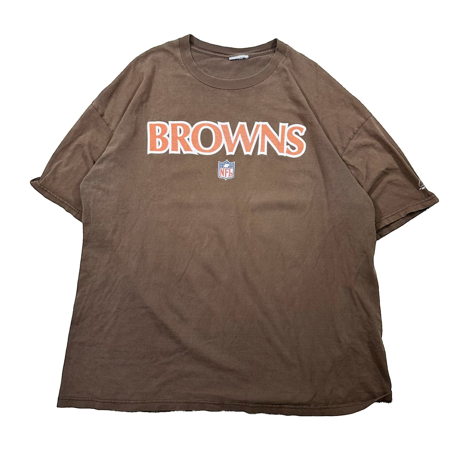 VIntage 00s Reebok Big Print NFL Cleveland BRowns Graphic T Shirt